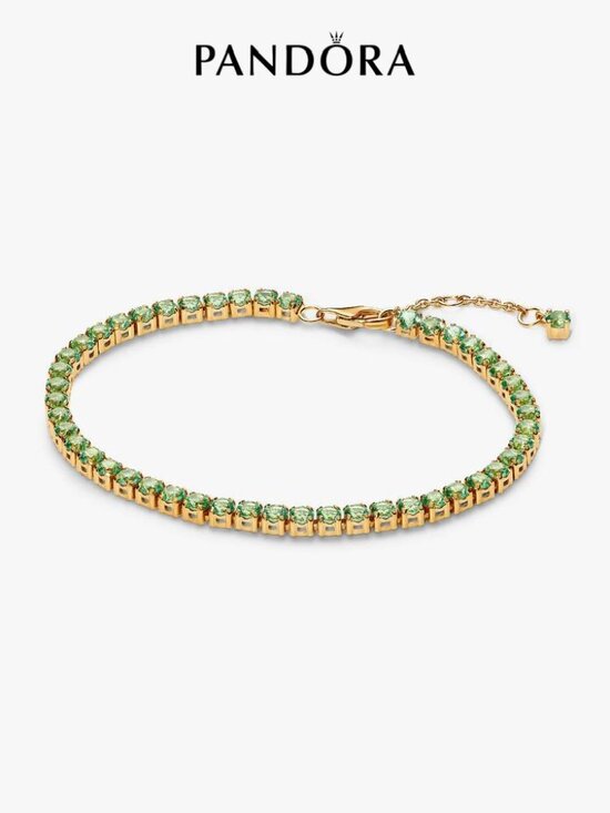 Pandora | Jewelry | Pandora Sparkling Green Tennis Bracelet | Poshmark